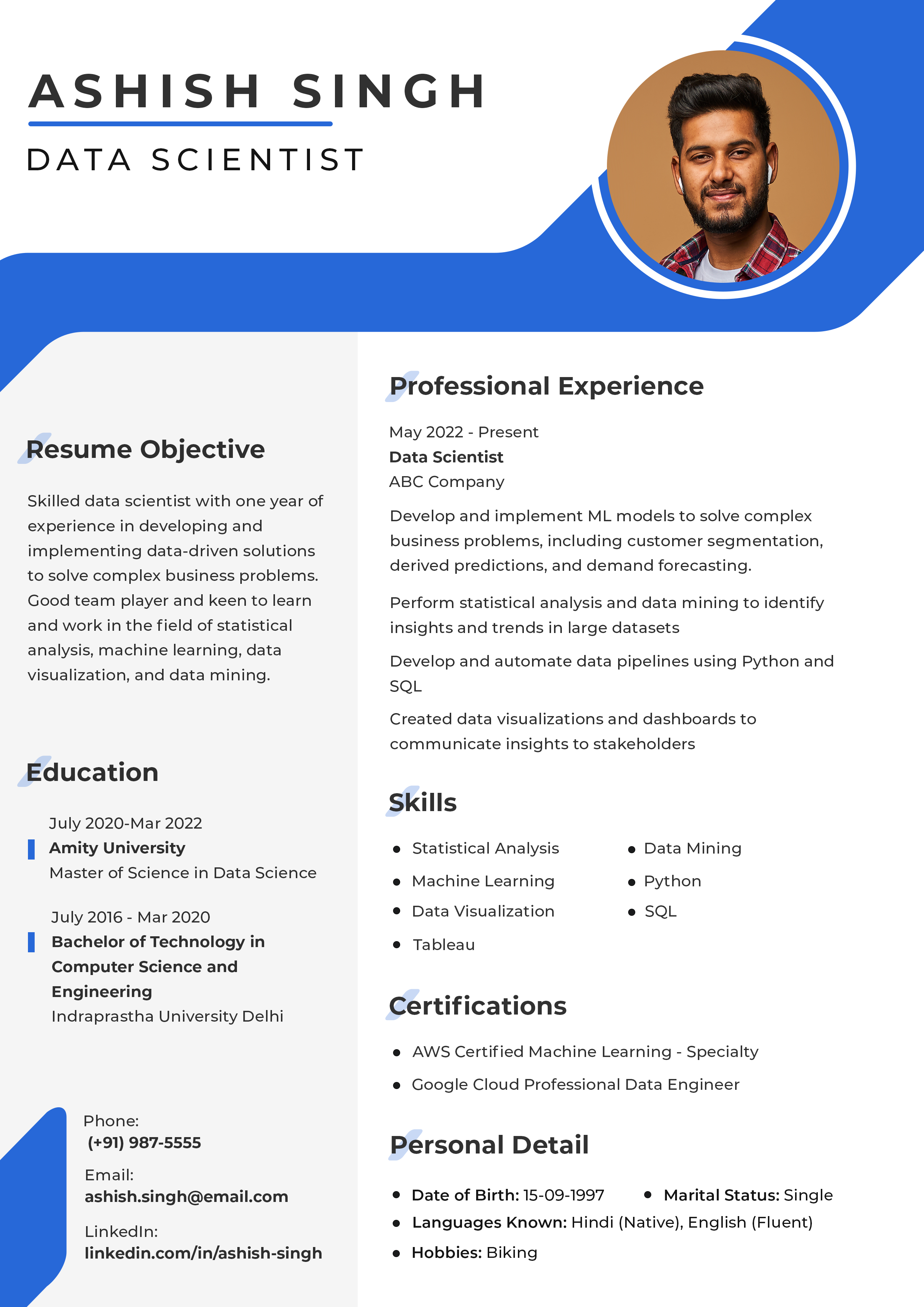 Free Resume Builder - Edit & Download Online Resume Templates for free ...